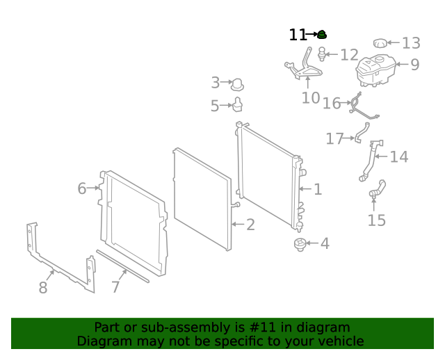 000-998-07-42-64 - Engine Coolant Reservoir Grommet 2019-2023 Mercedes ...