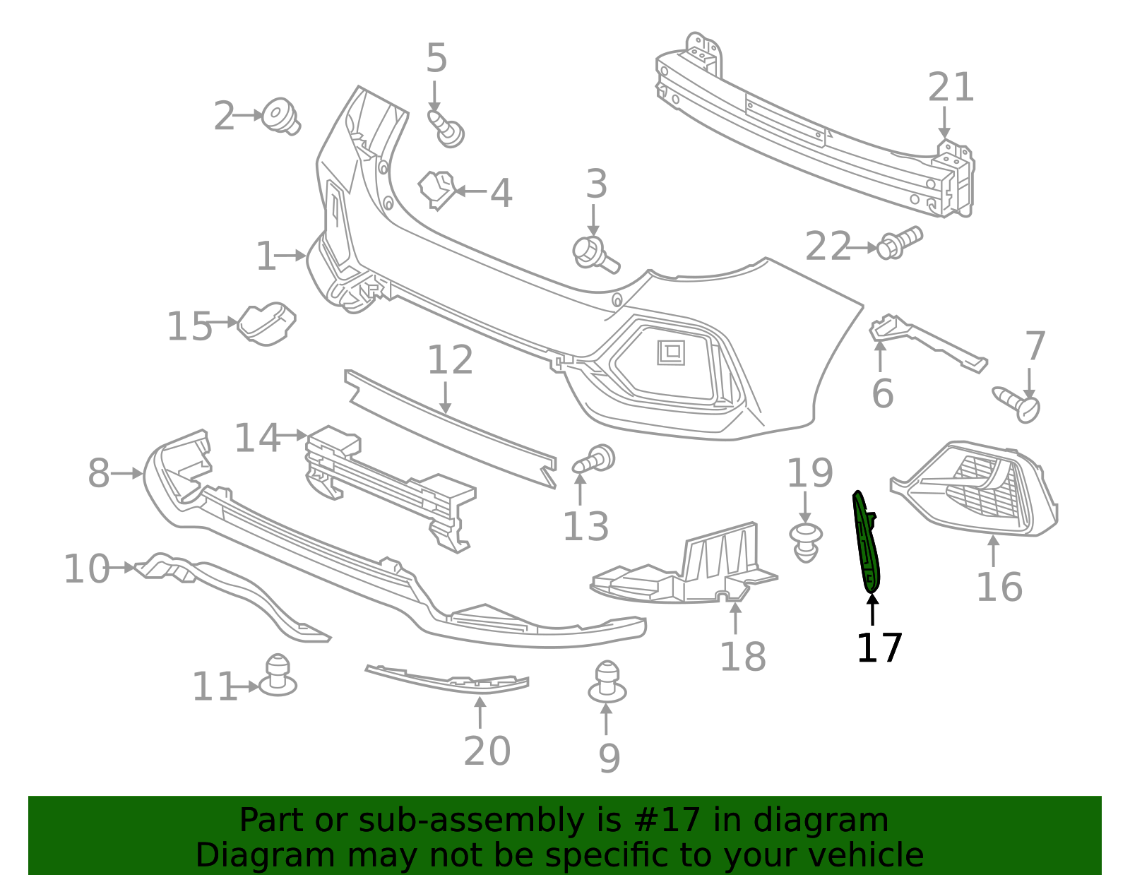 33555-TDJ-J01 - Reflector Assembly L Rear - 2017-2020 Honda Civic | Honda Parts Cheap