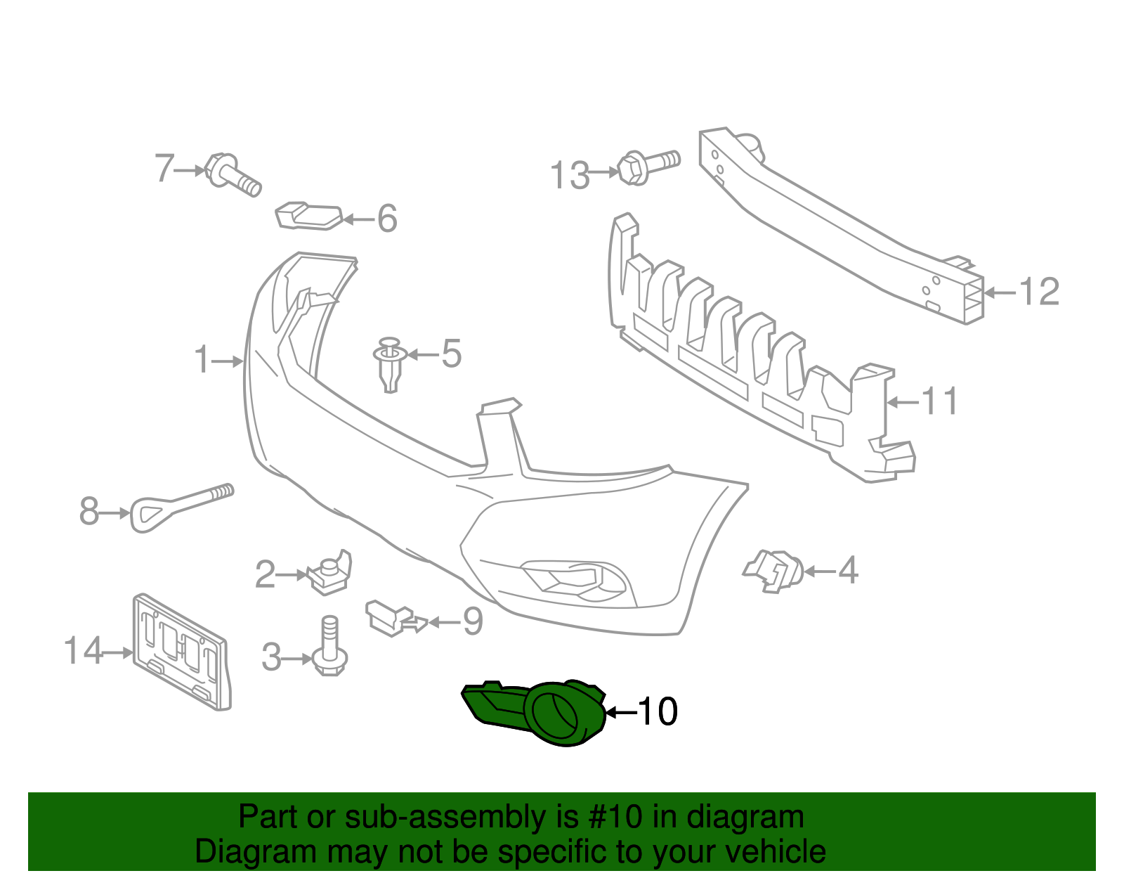 81481-0E030-B0 - Lamp Cover - 2008-2010 Toyota Highlander | Nucar ...