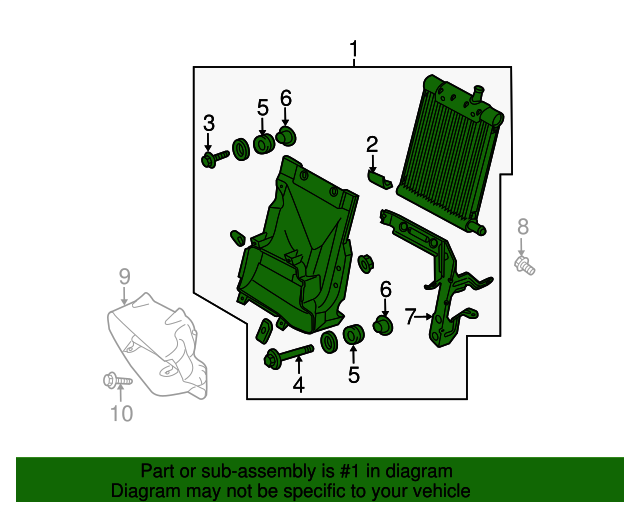 2010-2012 Land Rover Range Rover Radiator Assembly LR011466 | OEM Parts ...
