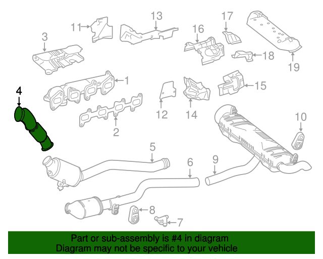 166-490-04-09-64 - Front Pipe 2015-2017 Mercedes-Benz | Mercedes-Benz ...