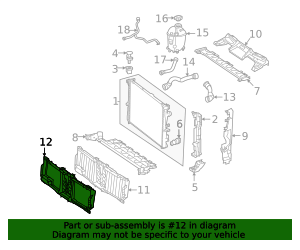 223-500-59-01 - Radiator Shutter Bracket 2021-2024 Mercedes-Benz ...
