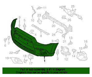 6400F756 - Bumper Cover 2013-2015 Mitsubishi Outlander Sport ...
