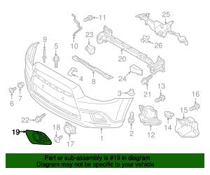 2013-2015 Mitsubishi Outlander Sport Fog Lamp Bezel 8321A521 ...