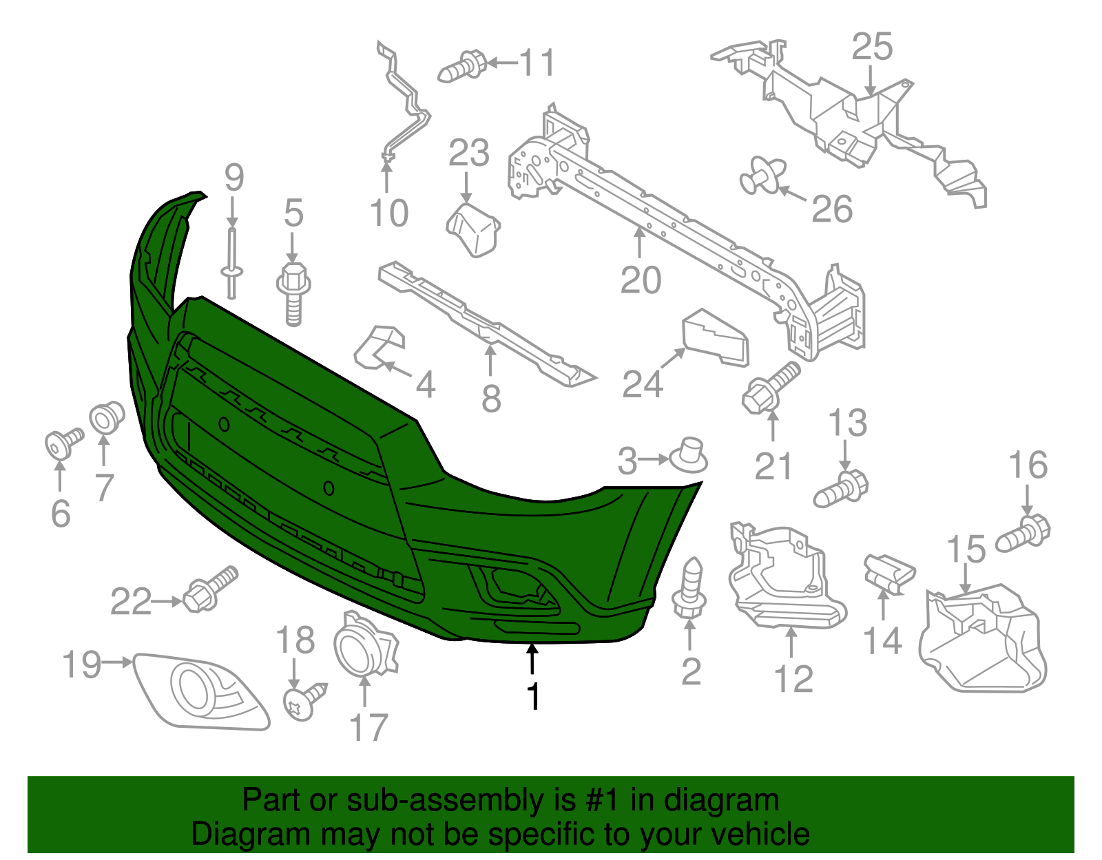 2011-2012 Mitsubishi Outlander Sport Bumper Cover 6400D427 | OEM Parts ...