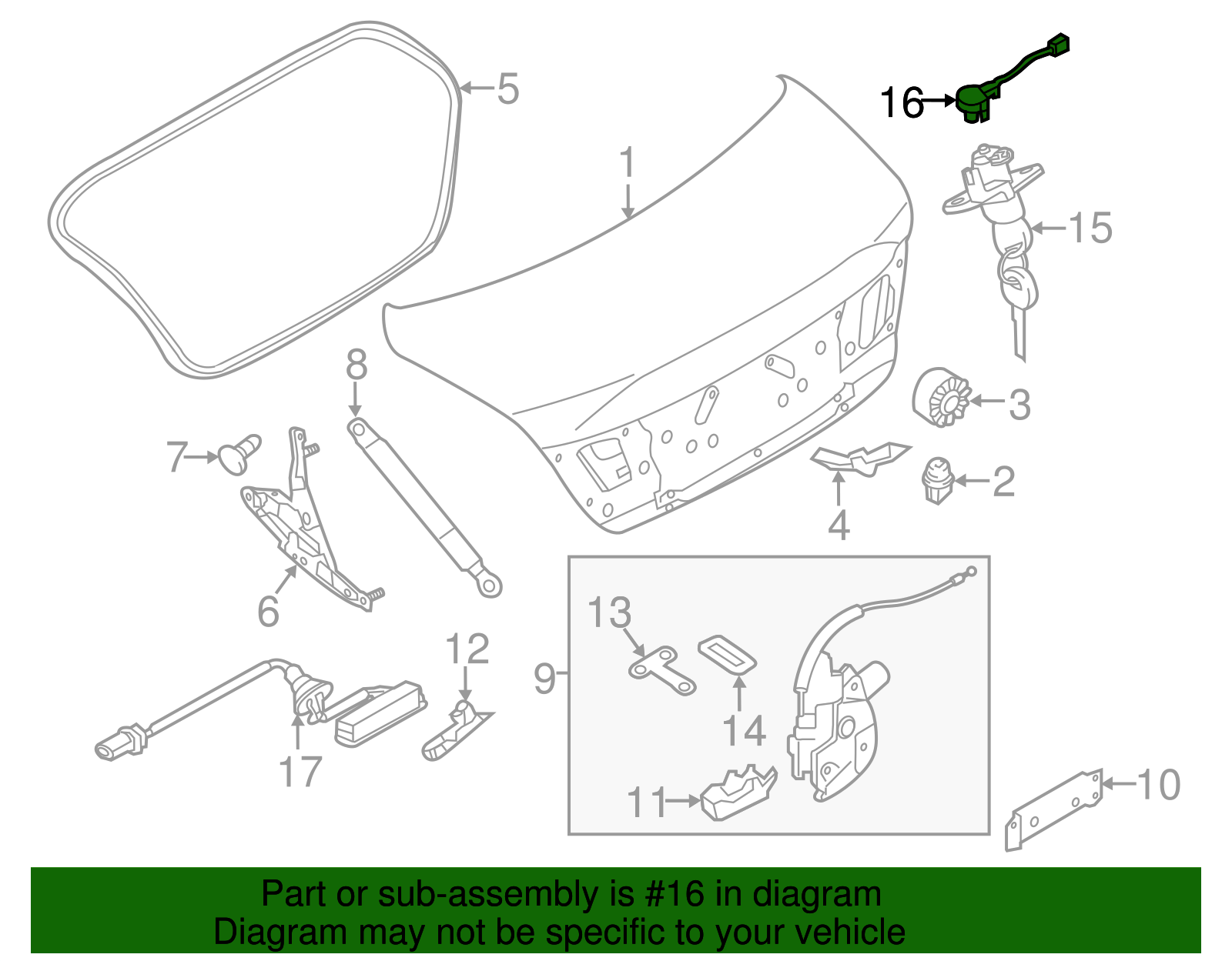 84665-AR000 - Lock Switch - 2002-2019 Infiniti | Discount Infiniti Parts