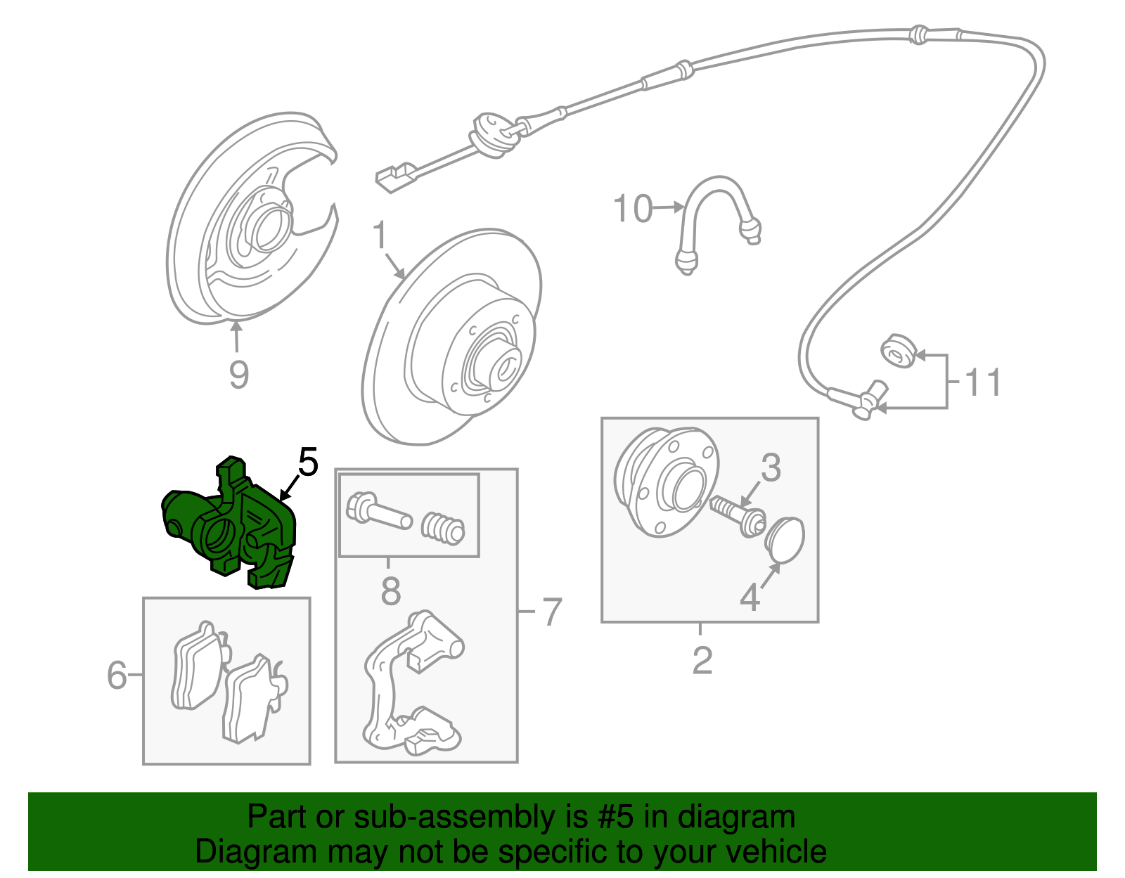 8E0-615-423-H - Caliper 2005-2009 Audi | Audi OEM Parts
