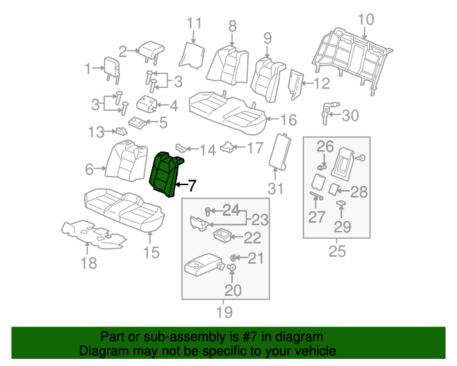 82521-TK4-L31ZC - Cover, L Rear Seat-Back Trim *NH556L* (Leather ...
