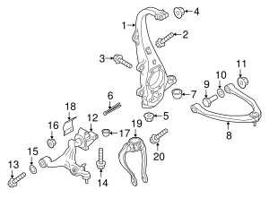2011-2019 Infiniti Lower Control Arm 54501-1MD1A | Infiniti Parts Online