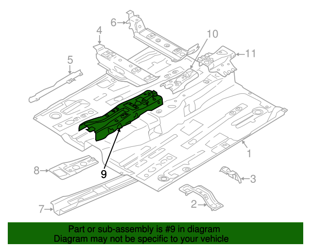 2011-2014 Mazda 2 Reinforcement D651-53-610B | OEM Parts Online