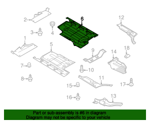 8R0-825-207-E - Center Shield 2009-2017 Audi | Audi OEM Parts