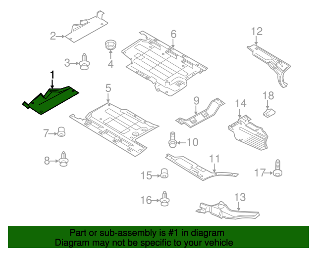 8R0-825-202-A - Front Shield 2009-2017 Audi | Audi OEM Parts