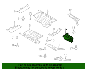 8R0-825-215-C - Rear Shield 2013-2017 Audi | Audi OEM Parts
