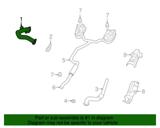 2007-2010 Mopar Cross Over Pipe 4880400AG | TascaParts.com