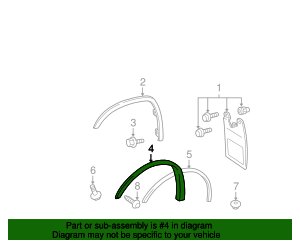 75871-04010 - Fender Flare 2001-2004 Toyota Tacoma | AutoNation Parts