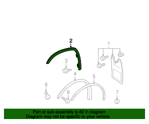 75086-35010 - Wheel Opening Molding - 1995-2000 Toyota Tacoma | OEM ...