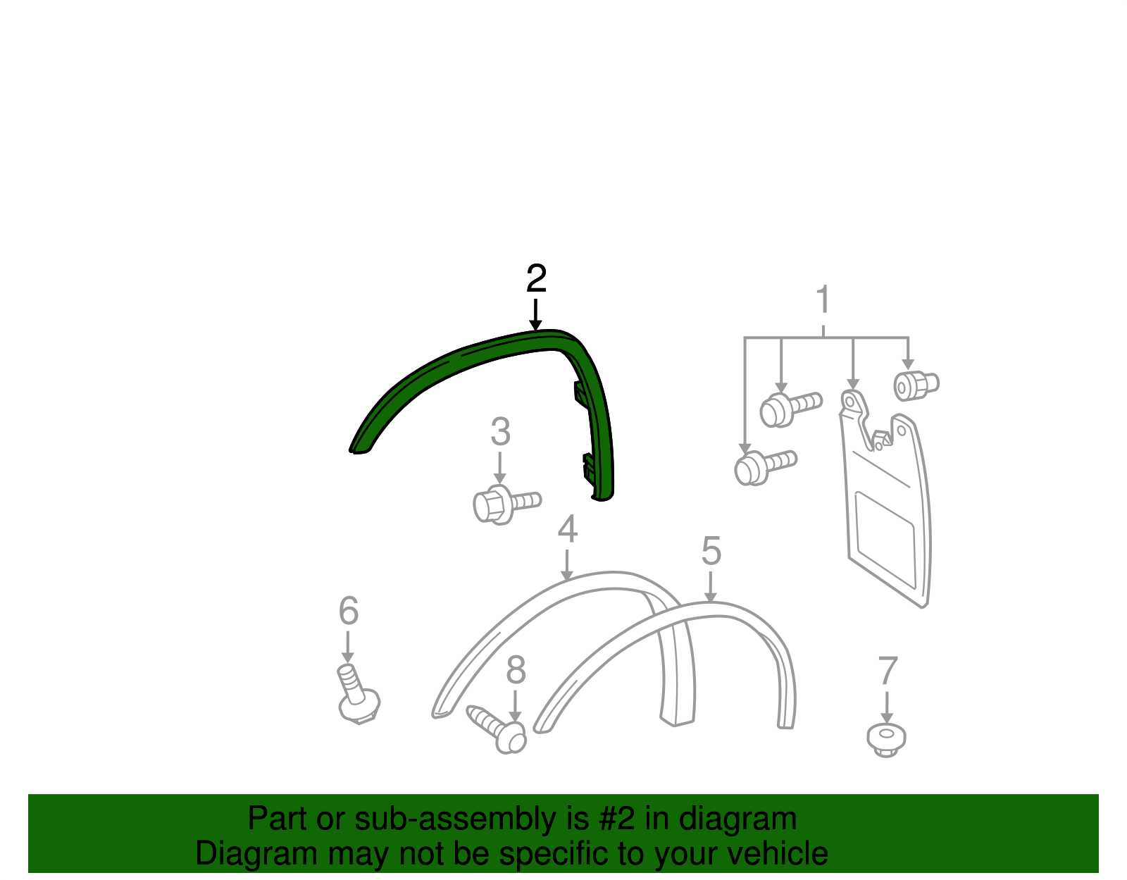 1995-2000 Toyota Tacoma Wheel Opening Molding 75085-35010 | OEM Parts ...