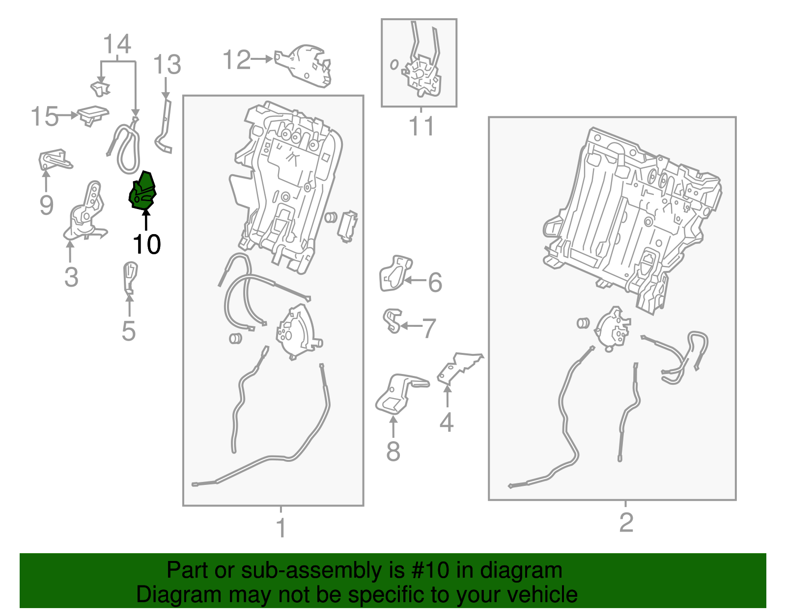 82620-T0A-A03 - 2012-2016 Honda CR-V - Lock L Rear Seat | Genuine Honda ...