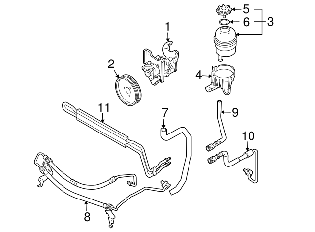 32-41-3-422-333 - Power Steering Return Hose 2004-2008 BMW X3 ...