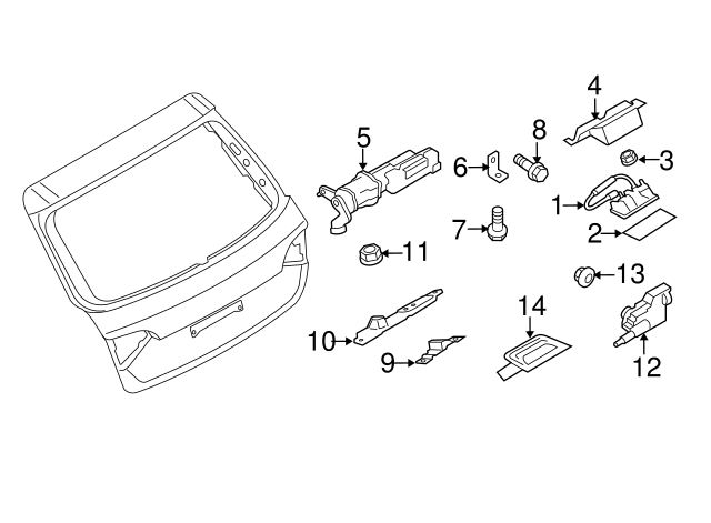 4F9-827-383-G - Lift-Gate Lock Striker Plate 2006-2017 Audi | Audi OEM ...