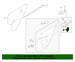 2011-2016 Kia Sportage OEM NEW 11-16 Kia Sportage Mocha Power Window ...