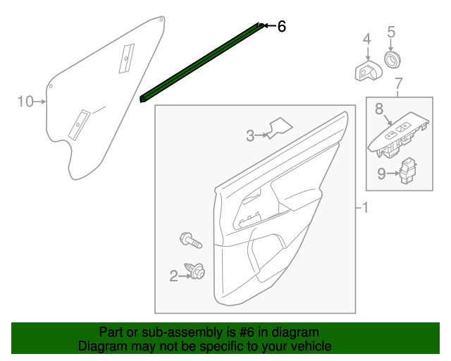 83231-3W000 - Belt Weather-Strip - 2011-2016 Kia Sportage | Kia Auto Parts