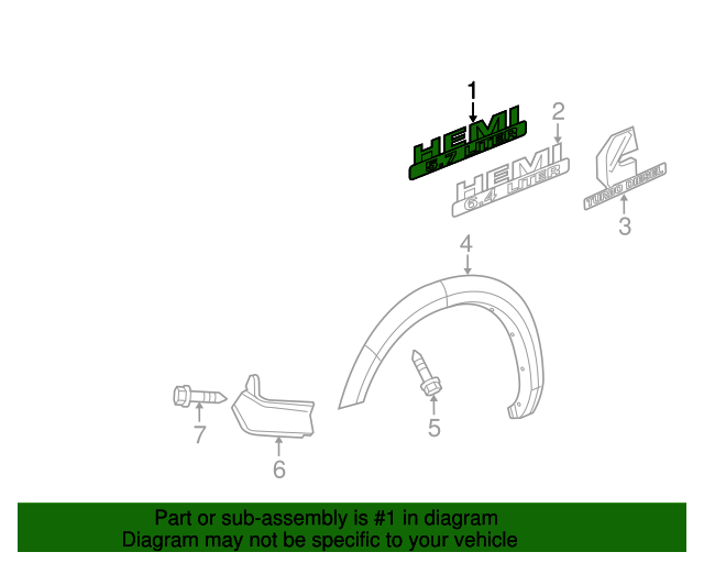 2013-2021 Ram Nameplate 68149700AB | TascaParts.com
