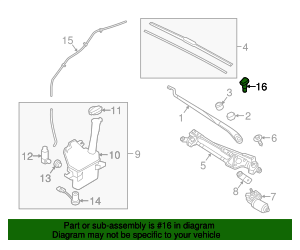 2010-2023 Hyundai Washer Nozzle 98630-2K100 | OEM Parts Online