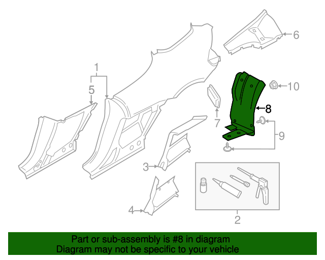 2013-2024 Porsche Wheelhouse Liner 981-504-505-01 | Sunset Porsche Parts