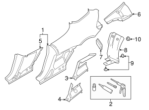 2013-2023 Porsche Wheelhouse Liner 981-504-505-01 | Gaudin Porsche Parts