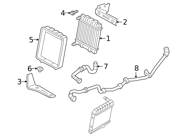 2020-2023 Land Rover Auxiliary Radiator LR114541 | OEM Parts Online