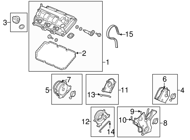 2014-2020 Acura Gasket, Rear Head Cover 12351-5G0-A00 | Acura Parts World