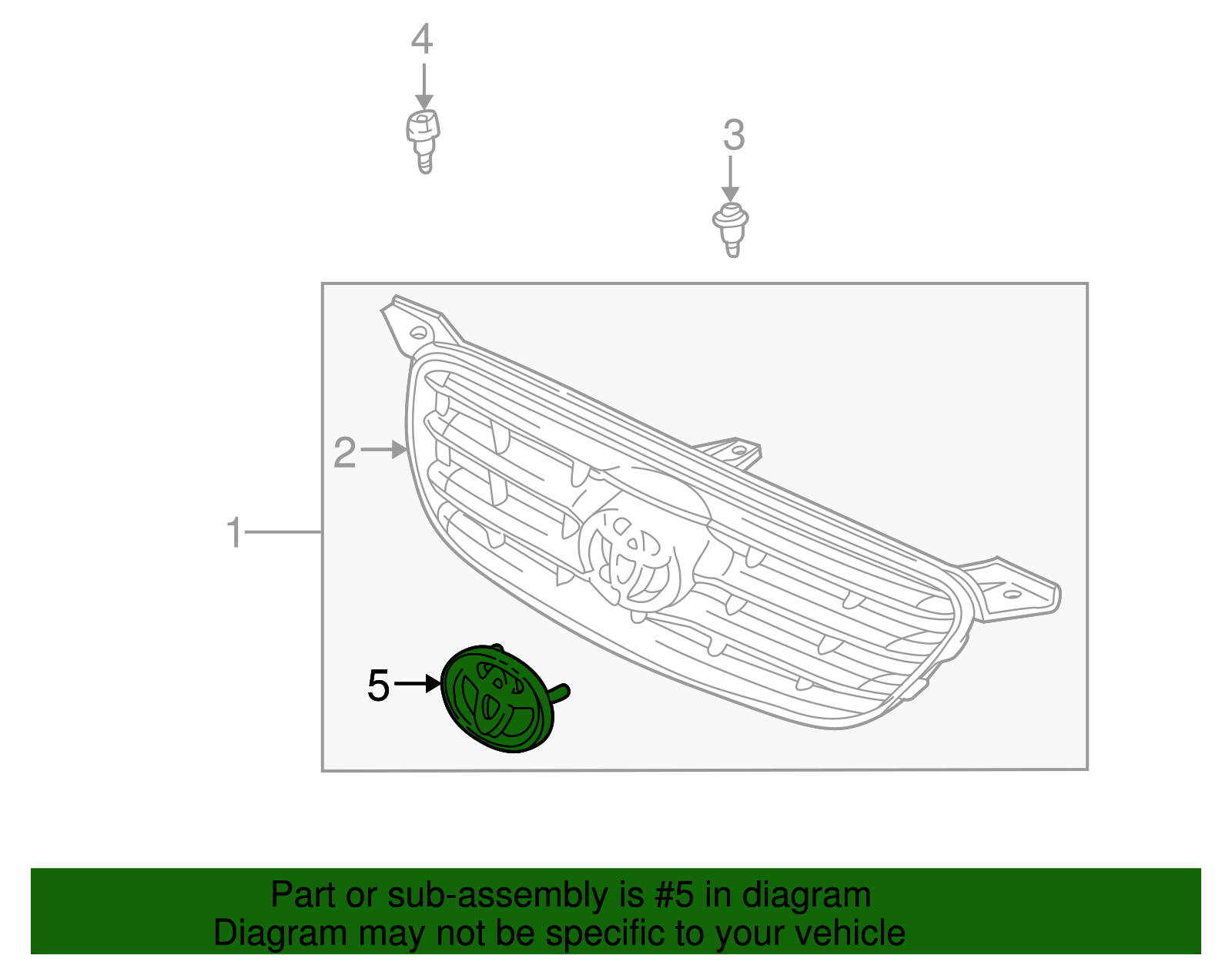 75311-02110 - 2003-2008 Toyota Corolla - Grille Emblem (Front) | Toyota ...