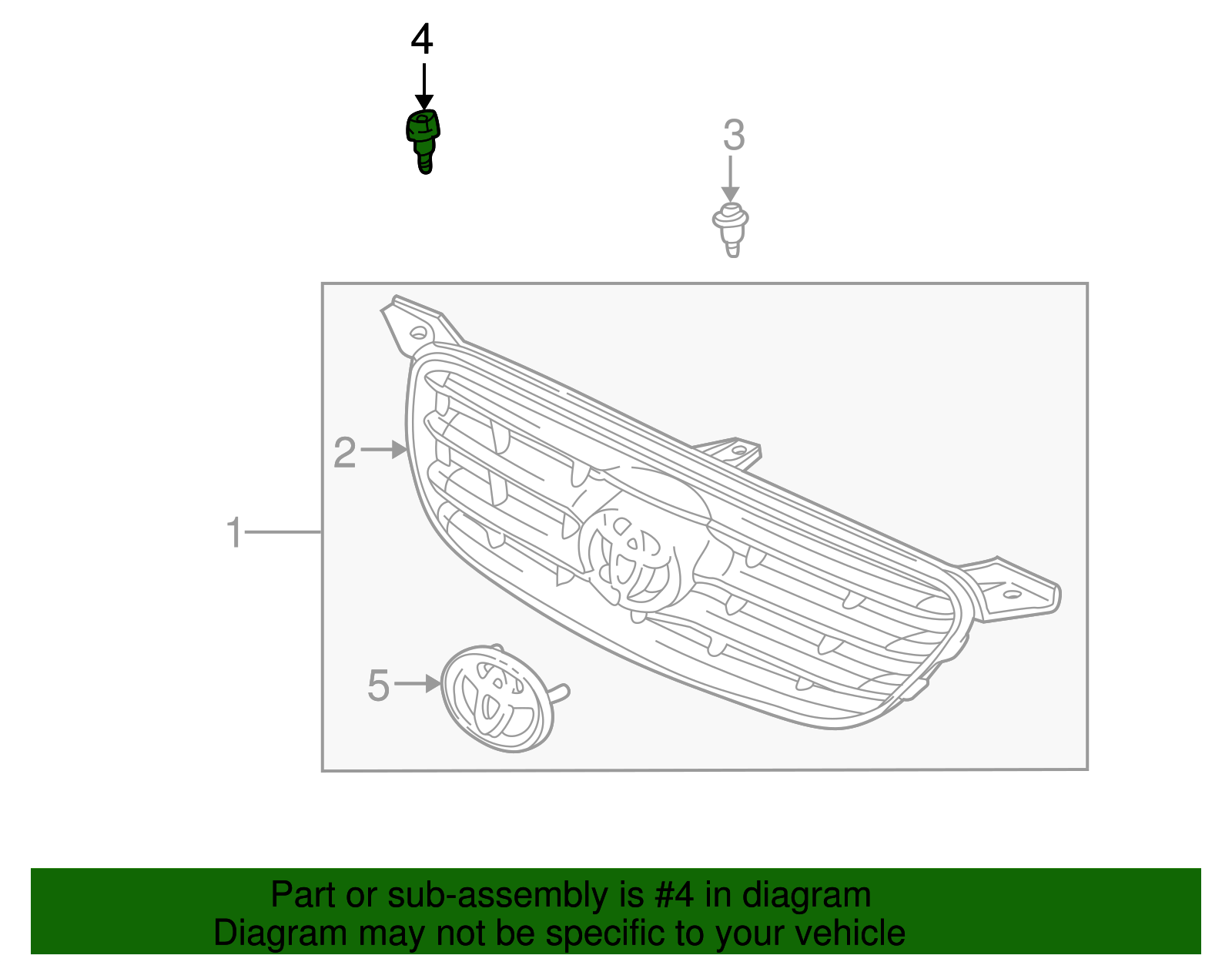 Genuine Toyota Grille Protector part# 53119-02050 for 2003-2022 Toyota ...