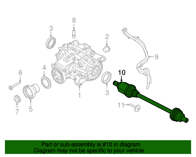 2016-2018 Ford Focus Axle Assembly G1FZ-4K138-A | TascaParts.com