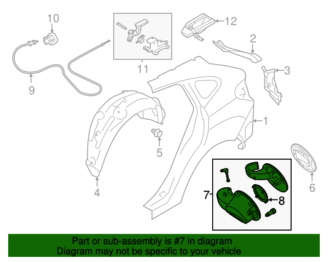 2017-2023 Subaru Impreza Fuel Pocket 51478FL00B | OEM Parts Online