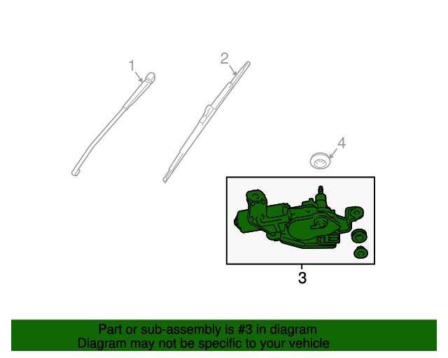 Genuine OEM Wiper Motor Part# LR010920 Fits 2010-2012 Land Rover Range ...