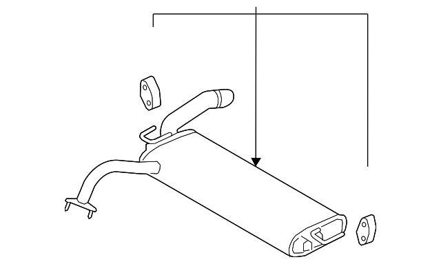 Hyundai - 28710-J9GB0 - Rear Muffler - 2022-2023 Hyundai Kona | OEM ...