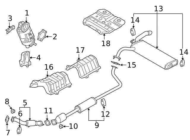 28710-J9150 - Rear Muffler 2018-2021 Hyundai Kona | AutoNation Parts