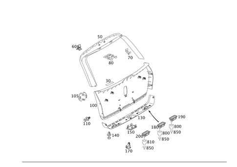 Rear Panel Door Attachment Parts, Rear Panel Door Window for 1994 ...