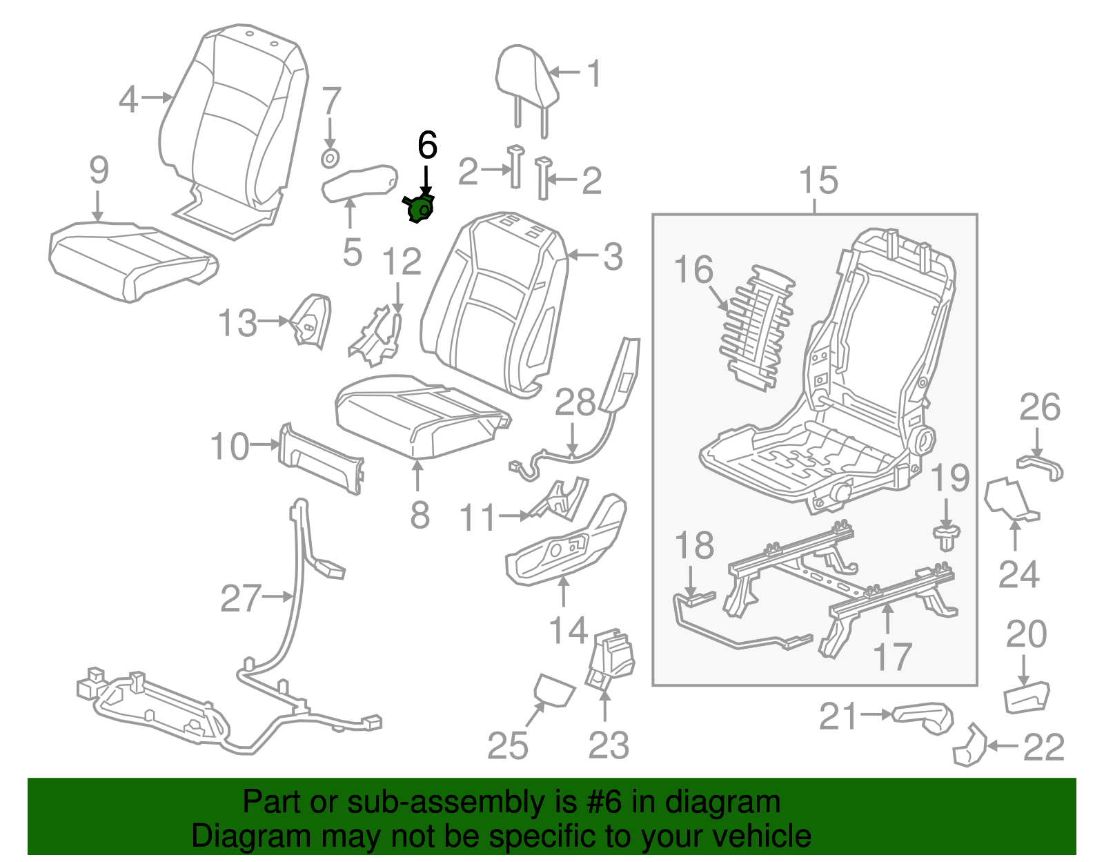81525-TG7-A01 - Pin L Armrest - 2017-2020 Honda | Genuine Honda Parts