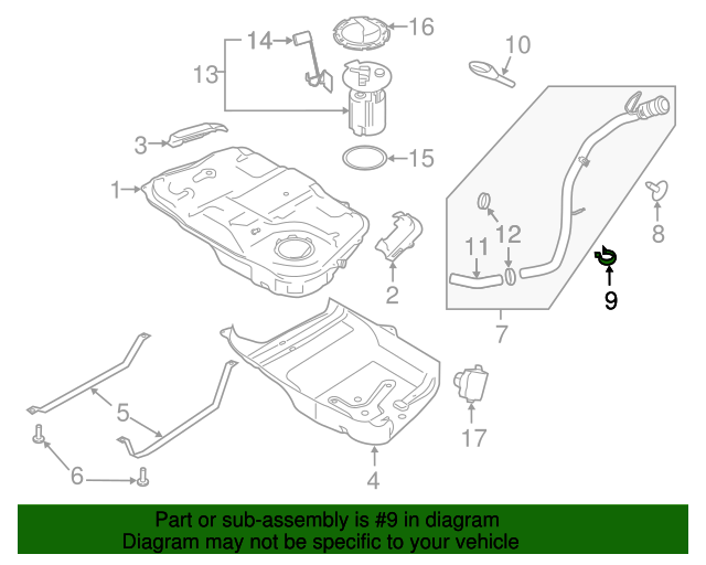 2013-2020 Ford Filler Pipe Clip DG9Z-9A317-A | OEM Parts Online