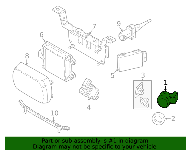 Genuine BMW 66-20-9-826-968 | Park Sensor | FREE Shipping on Most ...
