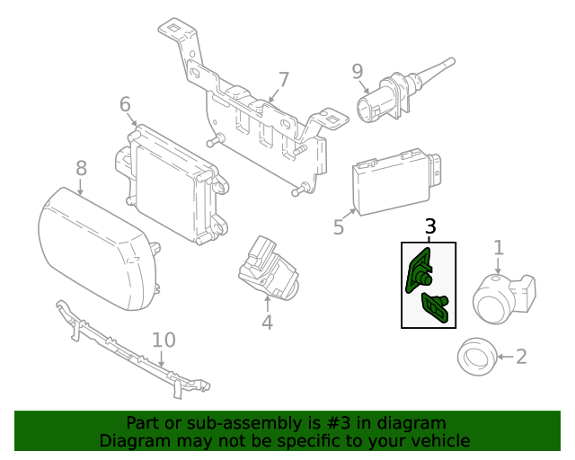 Genuine BMW 51-11-5-A45-E23 | Park Sensor Mount Kit | FREE Shipping on ...