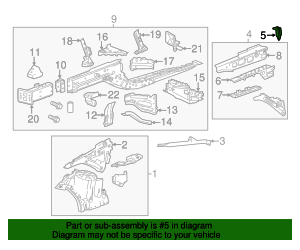2016-2023 Chevrolet Camaro Front Compartment Upper Side Bracket ...