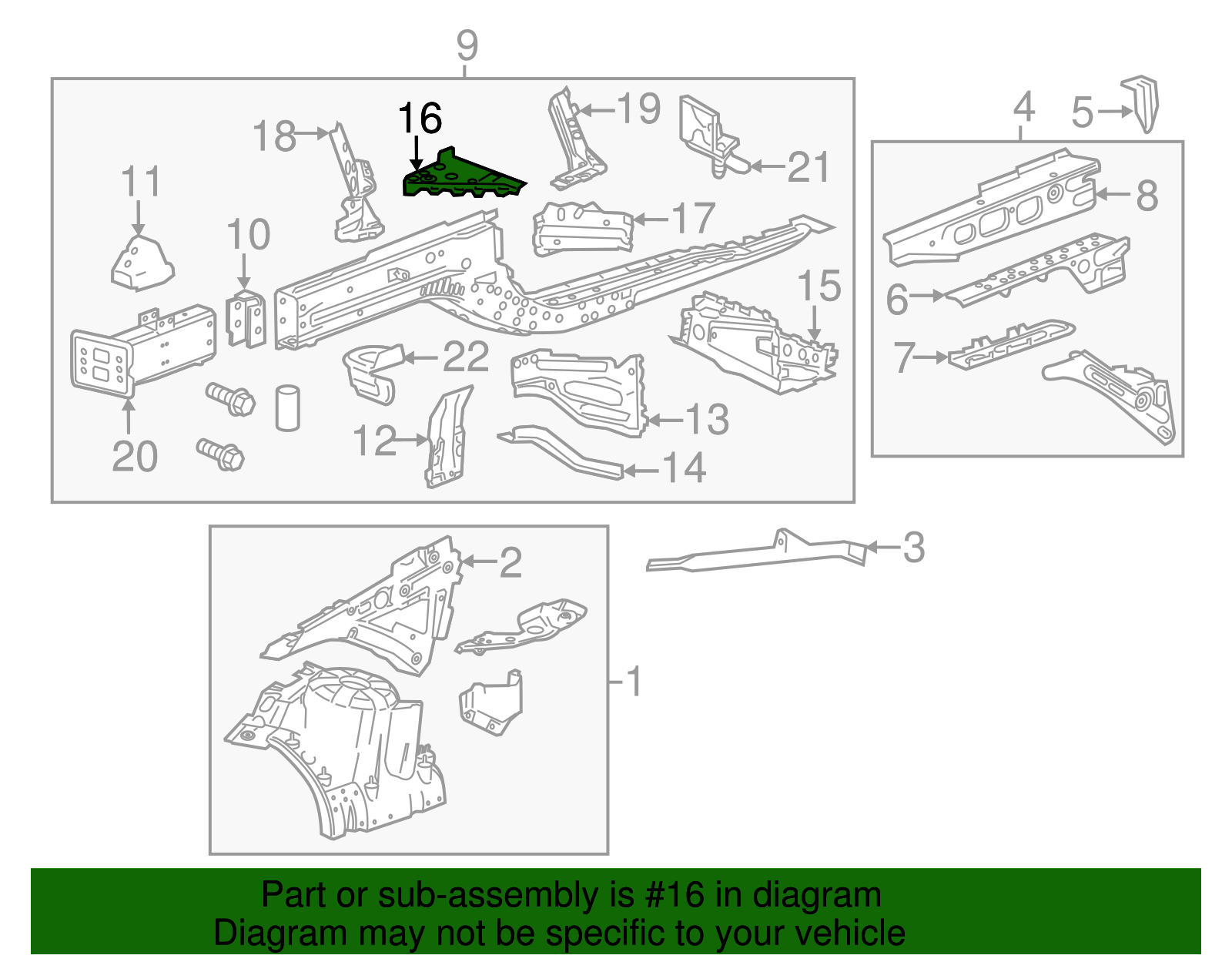 2013-2024 GM F Gusset 84127100 | OEM Parts Online
