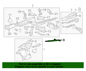 2014-2025 GM Passenger Side Front End Diagonal Brace 23105888 GM ...