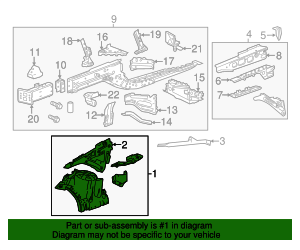 84755797 - Front Passenger Side Wheelhouse Panel 2016-2023 Chevrolet ...