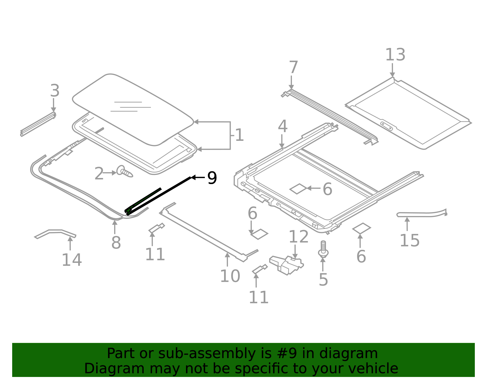 65441AL01A - High-Quality Sunroof Cable for 2015-2025 Subaru ...