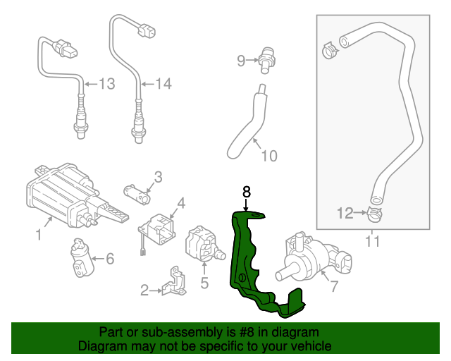 2016-2019 Hyundai Sonata Purge Valve Bracket 28911-2E600 | OEM Parts Online